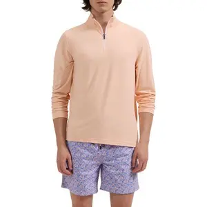 Bugatchi Printed Swim Trunks - Peach
