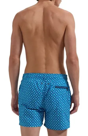 Bugatchi Kai Geo Print Swim Trunks