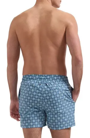 Bugatchi Cruz Print Swim Trunks