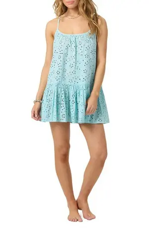 O'Neill Kylee Cotton Eyelet Cover-up Minidress - Stratosphere