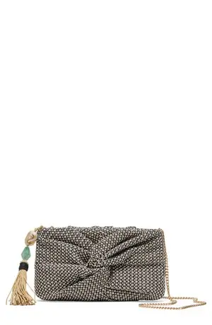 Dolce Vita Elowen Raffia Clutch - Black