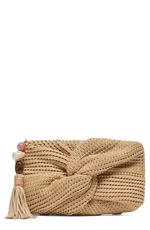 Dolce Vita Elowen Raffia Clutch - Natural