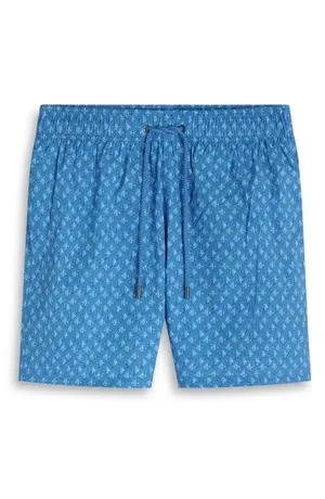 Bugatchi Zane Fish Print Swim Trunks