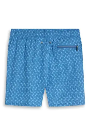 Bugatchi Zane Fish Print Swim Trunks