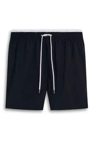 Bugatchi Quinn Colorblock Swim Trunks - Black