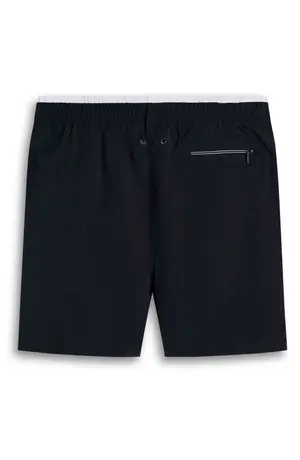 Bugatchi Quinn Colorblock Swim Trunks - Black