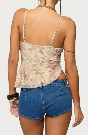EDIKTED Paisley Asymmetric Camisole - Mix
