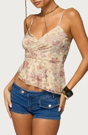 EDIKTED Paisley Asymmetric Camisole - Mix