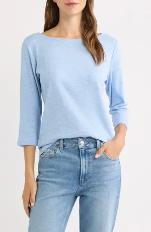 Tommy Bahama Ashby Slub Top - Light Sky Heather