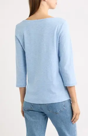 Tommy Bahama Ashby Slub Top - Light Sky Heather