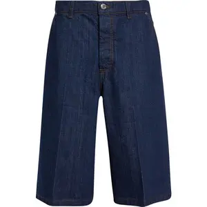 Ami Loose Fit Denim Bermuda Shorts - Indigo