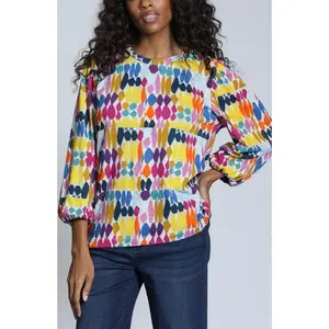 APNY Painted Pebbles Long Sleeve Knit Top