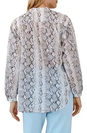 Bella Dahl Printed Shirred Shirt