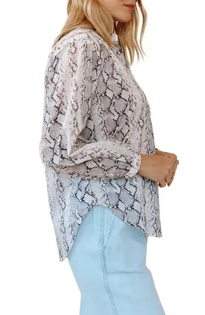 Bella Dahl Printed Shirred Shirt
