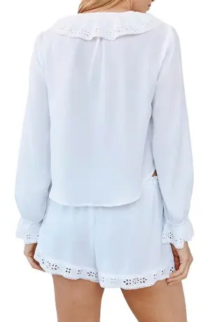 Bella Dahl Ruffle Tie Neck Top