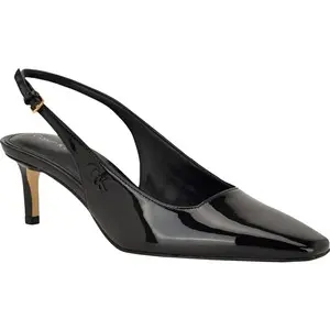 Calvin Klein Sorena Slingback Kitten Heel Pump - Black Patent