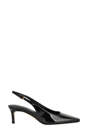 Calvin Klein Sorena Slingback Kitten Heel Pump - Black Patent