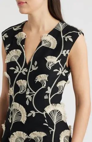 CIEBON Casia Embroidered Sheath Minidress