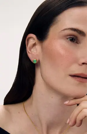 DEAN DAVIDSON Signature Midi Stud Earrings - Banyan Green