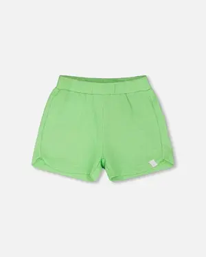 DEUX PAR DEUX Crinkle Jersey Elastic Waist Shorts - Mint Green