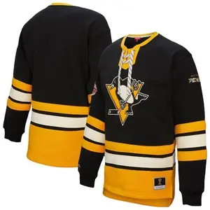 Mitchell & Ness Pittsburgh Penguins Heritage Lace-up Pullover Sweatshirt