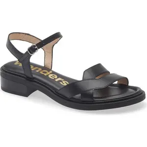 WONDERS Ankle Strap Slide Sandal - Tokat Black