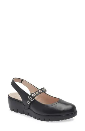 WONDERS Mary Jane Slingback Pump - Sauvage Black