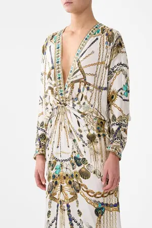 Camilla Twist Front Batwing Dress - Chain Gang