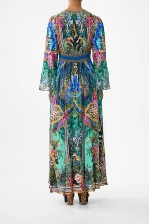 Camilla Waistband Dress With Ruffle Sleeve