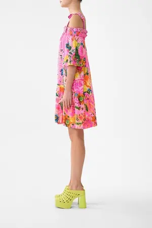Camilla Off Shoulder Frill Dress