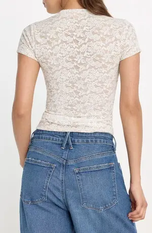 Good American Stretch Lace Baby T-shirt