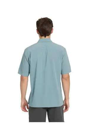 QUIKSILVER WATERMAN Chaser Wm Ss Short Sleeve Shirt - Blue Shadow