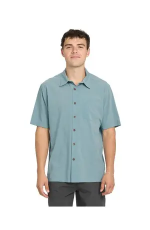 QUIKSILVER WATERMAN Chaser Wm Ss Short Sleeve Shirt - Blue Shadow
