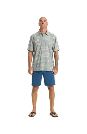 QUIKSILVER WATERMAN Performance Pack Wm Ss Short Sleeve Shirt - Frost Gray