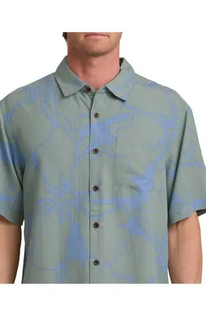 Quiksilver Bay Breeze Wm Ss Short Sleeve Shirt - Lily Pad