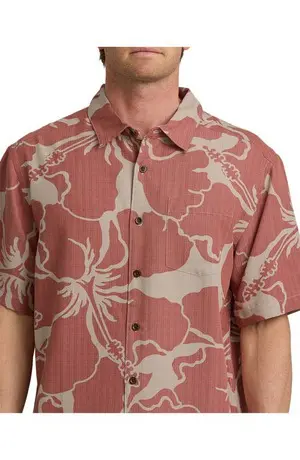 QUIKSILVER WATERMAN Bay Breeze Wm Ss Short Sleeve Shirt - Marsala