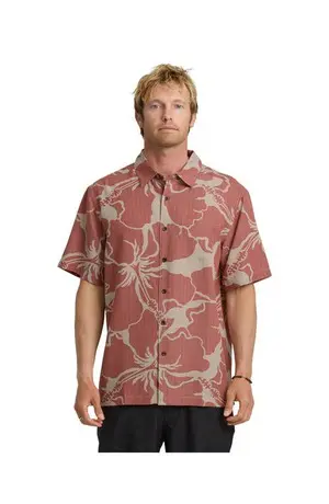 QUIKSILVER WATERMAN Bay Breeze Wm Ss Short Sleeve Shirt - Marsala