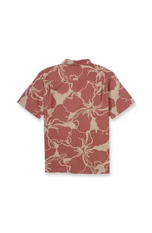 QUIKSILVER WATERMAN Bay Breeze Wm Ss Short Sleeve Shirt - Marsala