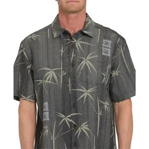 QUIKSILVER WATERMAN Bamb Bay Wm Ss Short Sleeve Shirt - Phantom