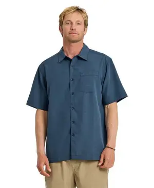 QUIKSILVER WATERMAN Centinela Short Sleeve Shirt - Navy