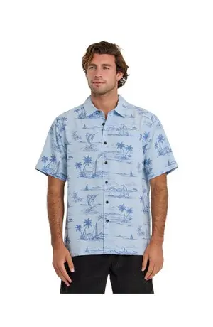 QUIKSILVER WATERMAN Sail Away Wm Ss Short Sleeve Shirt - Skyway