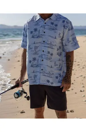 QUIKSILVER WATERMAN Sail Away Wm Ss Short Sleeve Shirt - Skyway