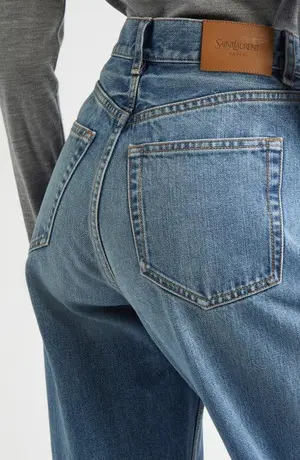 Saint Laurent V-waist Baggy Jeans