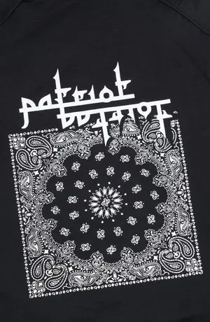 RtA Zayden Paisley Print Hooded Jacket - Black Paisley