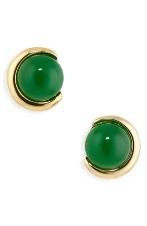 Kate Spade New York Round Stud Earrings - Green