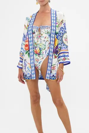 Camilla Short Batwing Layer With Crystal Embellishments