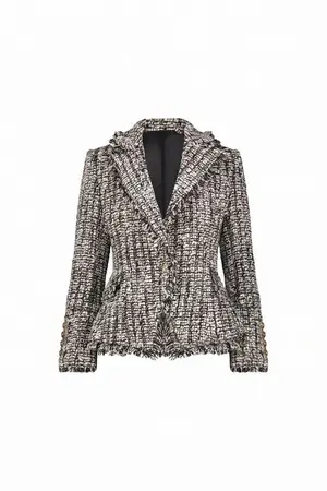 THE NOLI SHOP Giselle Single-breasted Tweed Blazer