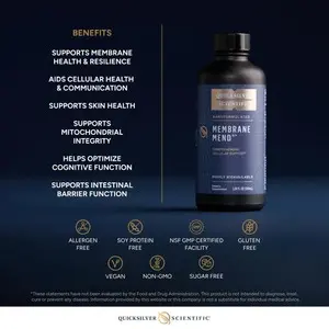QUICKSILVER SCIENTIFIC Membrane Mend Phosphatidylcholine Ahiflower Oil And Astaxanthin Supplement