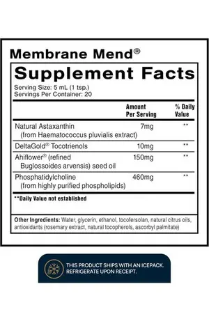 QUICKSILVER SCIENTIFIC Membrane Mend Phosphatidylcholine Ahiflower Oil And Astaxanthin Supplement