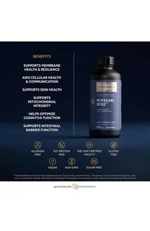 QUICKSILVER SCIENTIFIC Membrane Mend Phosphatidylcholine Ahiflower Oil And Astaxanthin Supplement